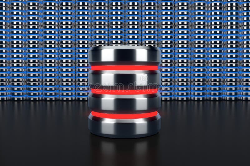 Database Icon on Database Row Background Stock Illustration ...