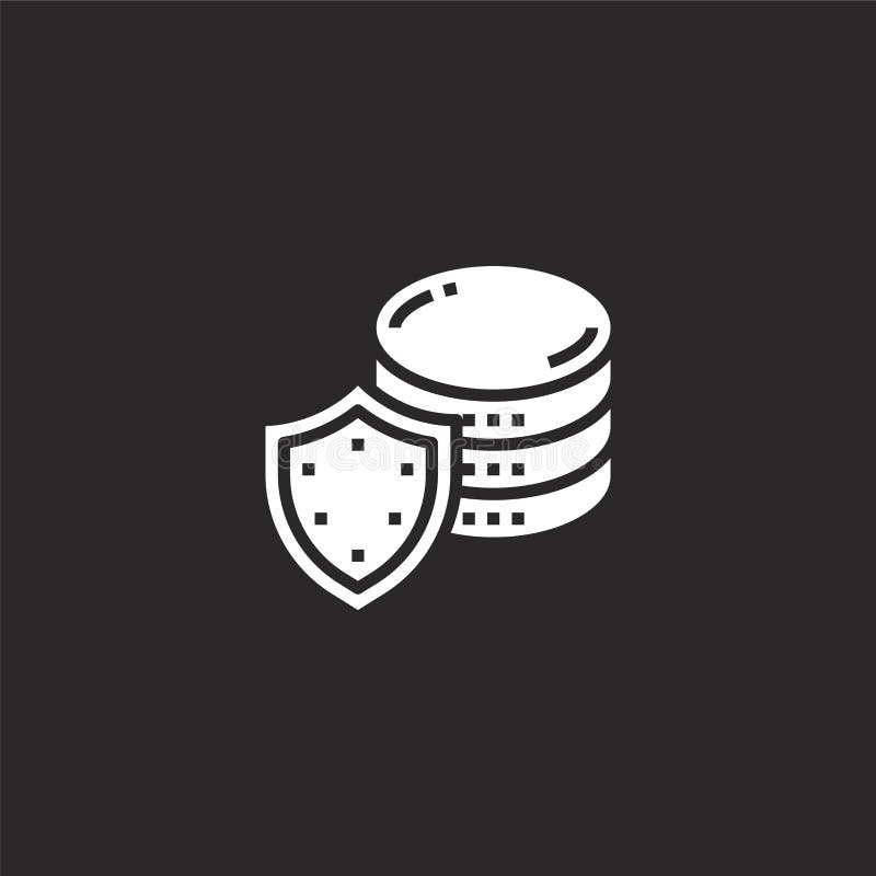 Database Icon Filled Database Icon For Website Design And Mobile App Development Stock Vector