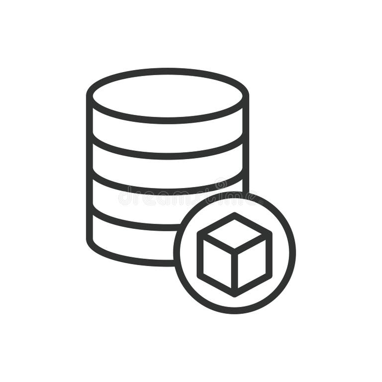 Database Icon In Line Design Database Data Storage Database System Database Management