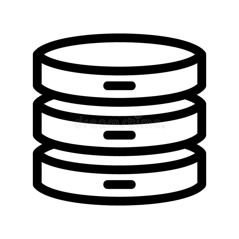 Database Icon or Logo Isolated Sign Symbol Vector Illustration Stock ...