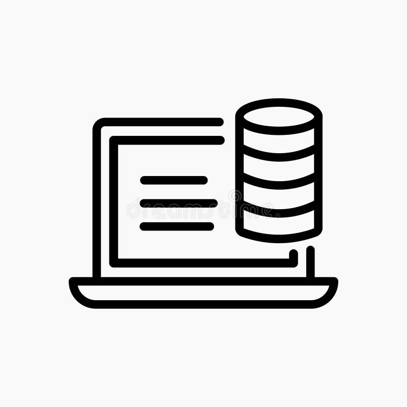 Database Icon or Logo in Modern Line Style. High Quality Black Outline ...