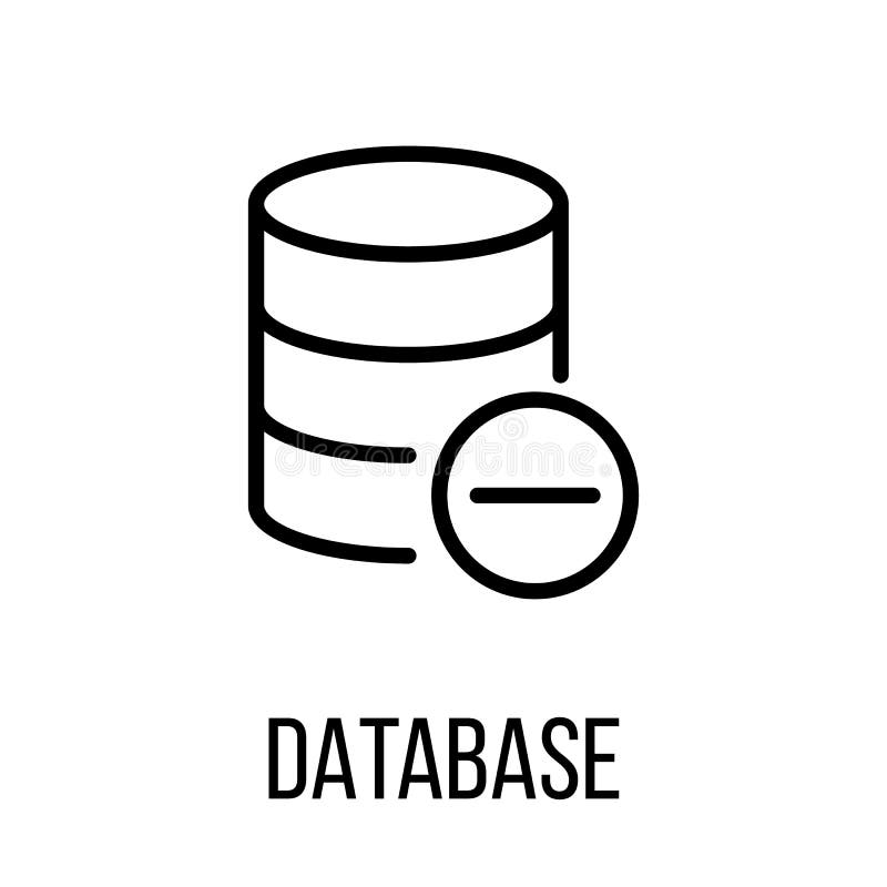 Database Icon or Logo in Modern Line Style Stock Illustration ...