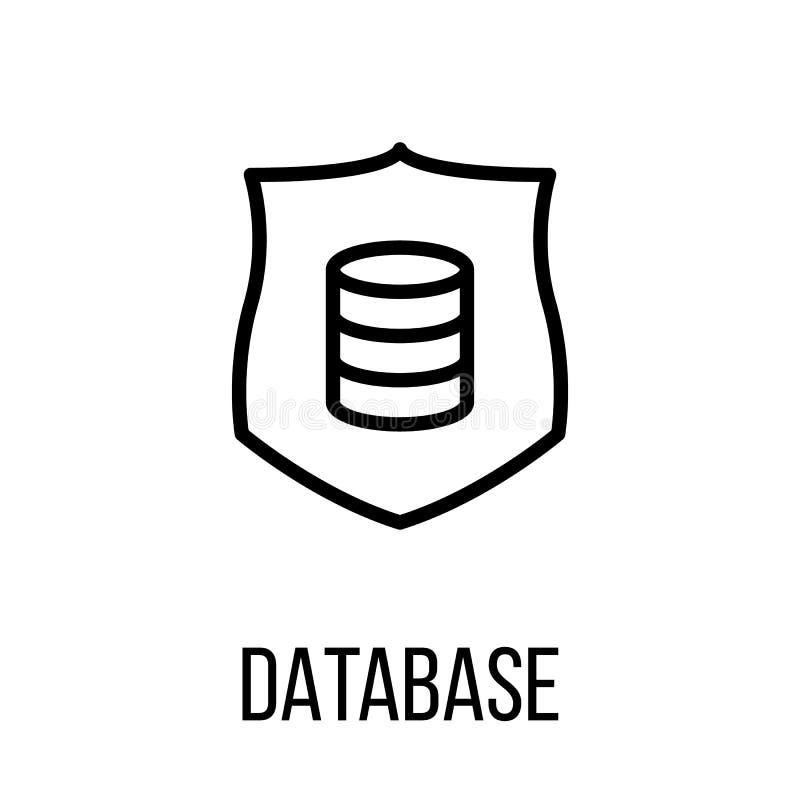 Database Icon or Logo in Modern Line Style Stock Illustration ...