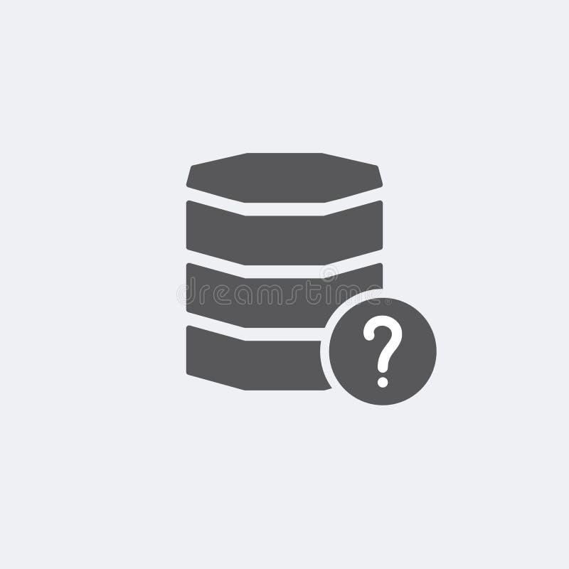Database Icon with Question Mark. Database Icon and Help, How To, Info ...