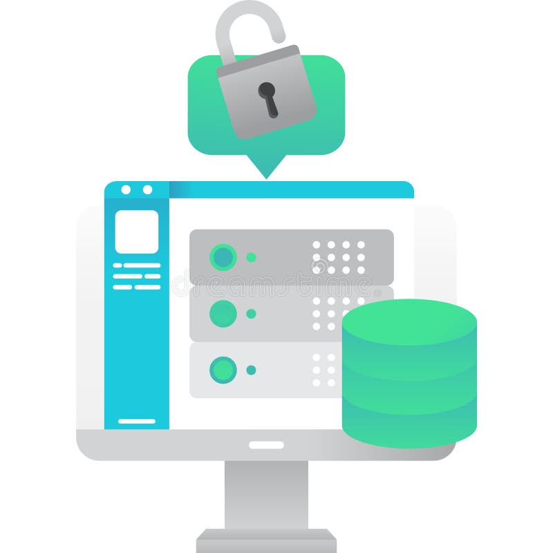 Database Icon Server For Data Storage Vector Stock Vector