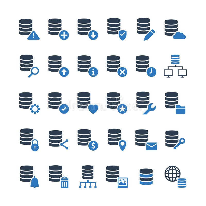 Database Icon - Server Icon Set Stock Vector - Illustration of check, info: 398618556