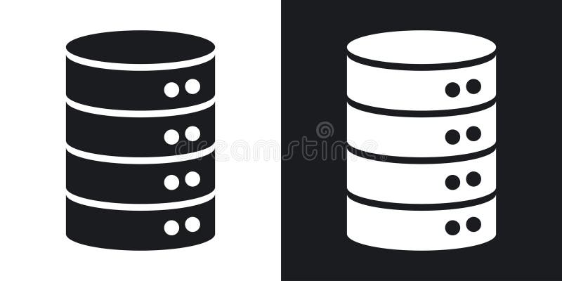 Database Icon Set. Cylinder Server Data Storage Vector Symbol. Hdd ...