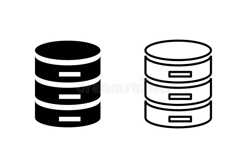 Database Icon . Database Vector Icon Stock Vector - Illustration of ...
