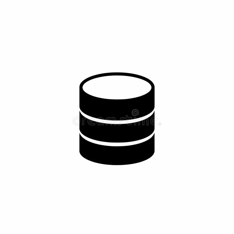 Database Icon - Simple Black Silhouette Stock Illustration ...