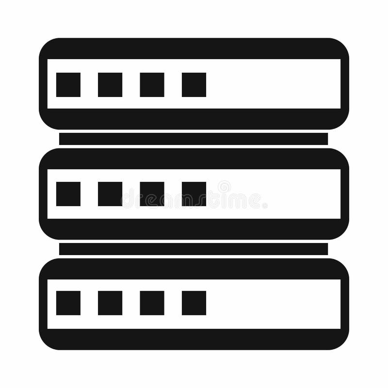 Database Icon, Simple Style Stock Vector - Illustration of networking ...