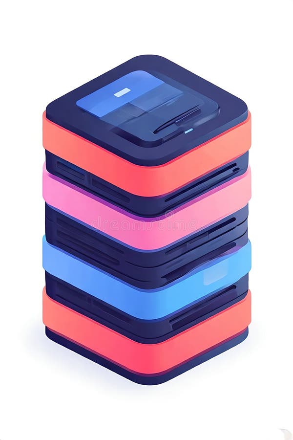 Database Icon – Stacked Discs Stock Illustration - Illustration of ...