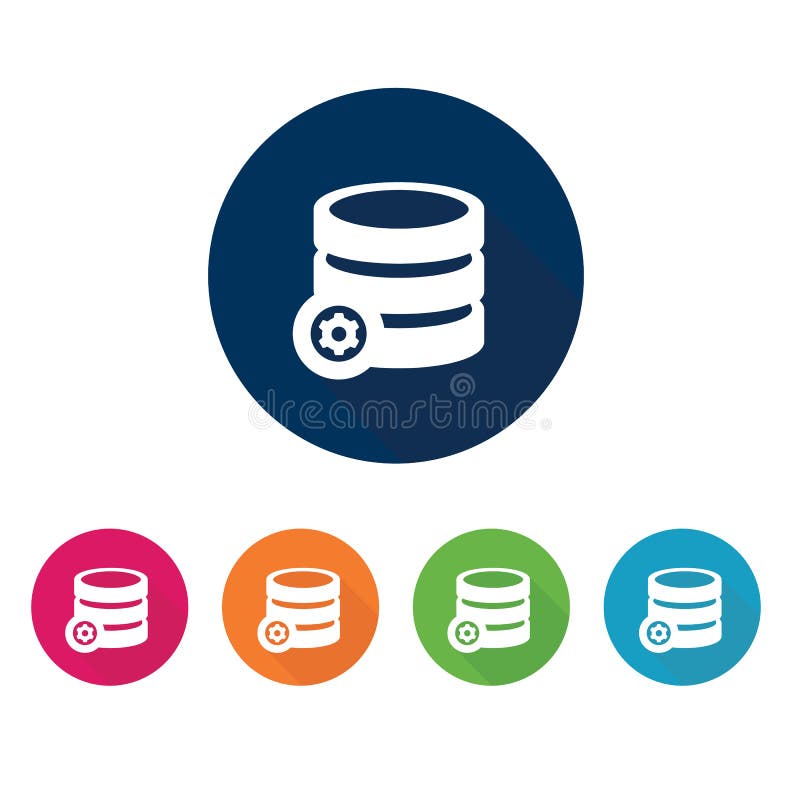 Database Icon. Storage Symbol. Vector Set. Flat Design. Stock ...