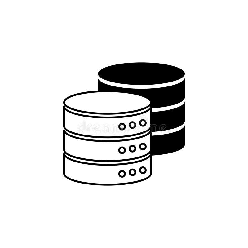 Database Icon . Database Vector Icon Stock Vector - Illustration of ...
