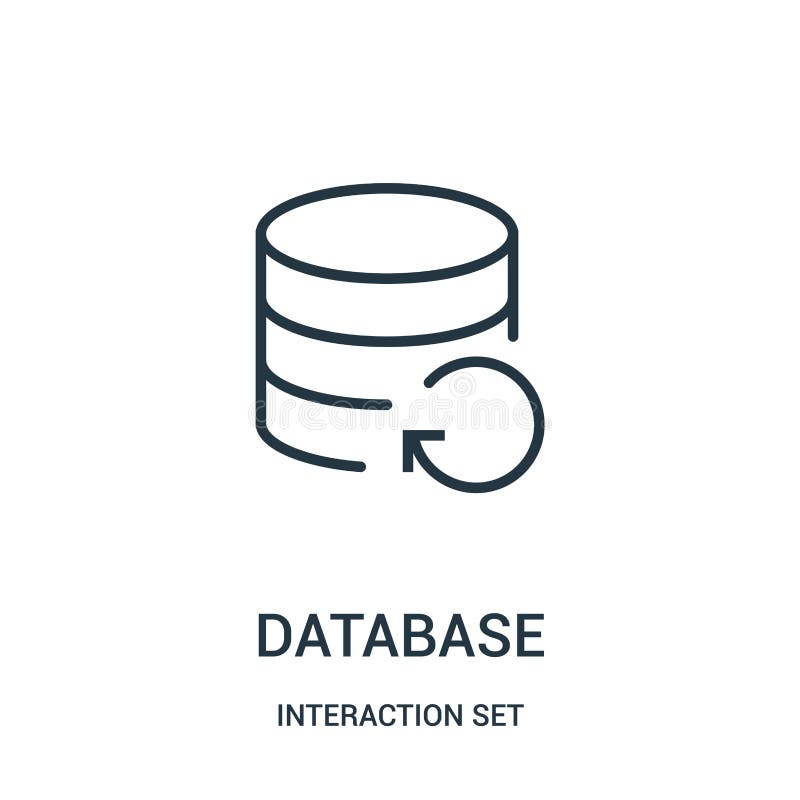 Database Icon Vector From Web Design And Programming Collection Thin Line Database Outline Icon