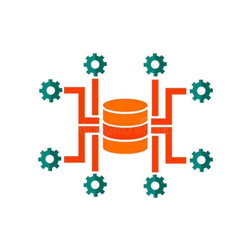 Database Icon Vector Sign and Symbol Isolated on White Background ...