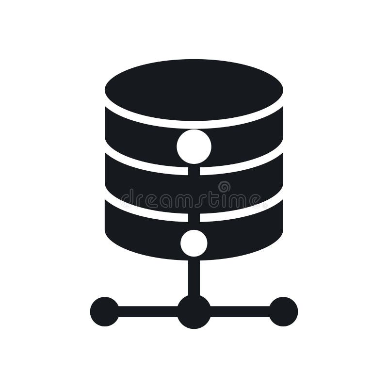 Database Icon Vector Sign and Symbol Isolated on White Background ...