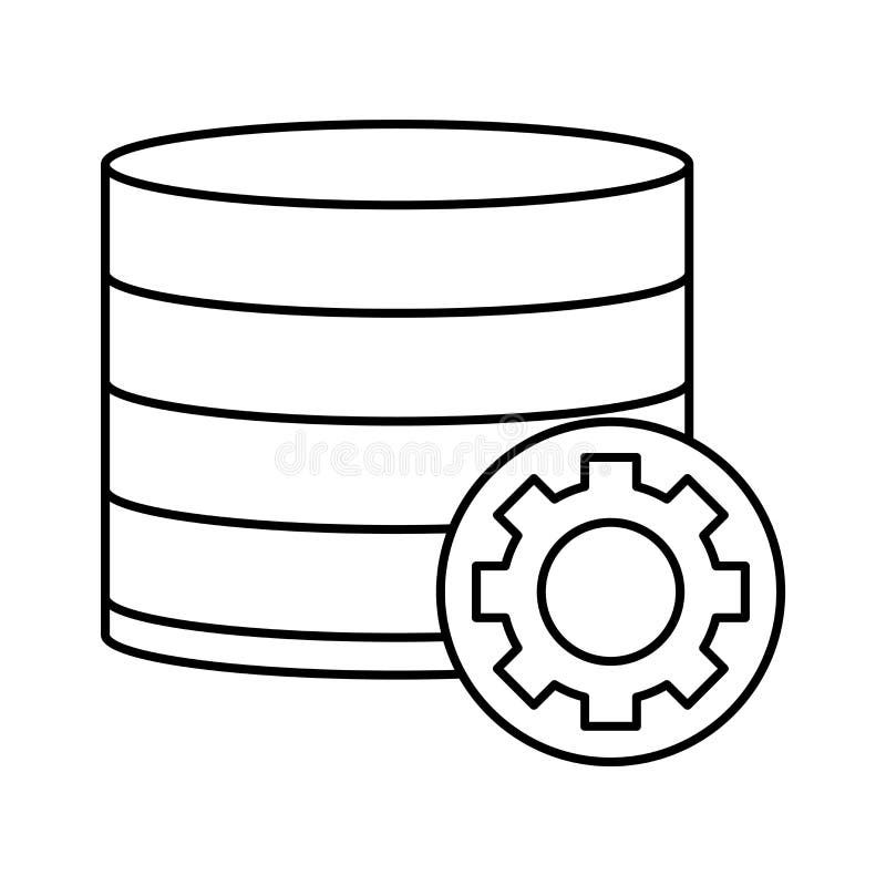 Database Icon Vector Sign and Symbol Isolated on White Background ...