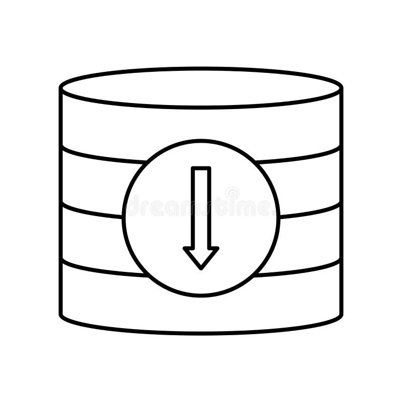 Database Icon Vector Sign and Symbol Isolated on White Background ...