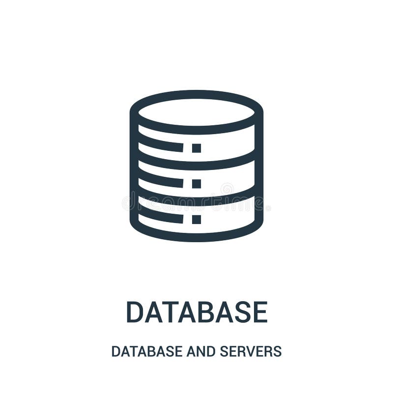 Database Icon Vector From Interaction Set Collection Thin Line Database Outline Icon Vector