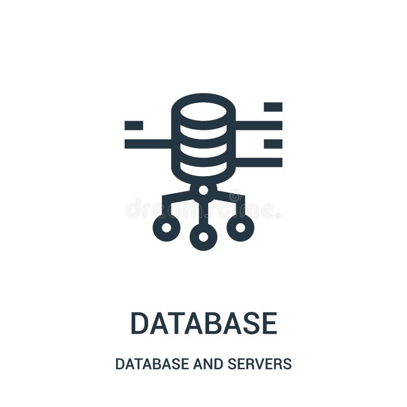 Database Icon Vector From Database And Servers Collection Thin Line Database Outline Icon 0393