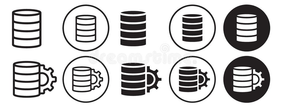 Database Icon Vector Set Collection For Web Stock Vector Illustration 1140