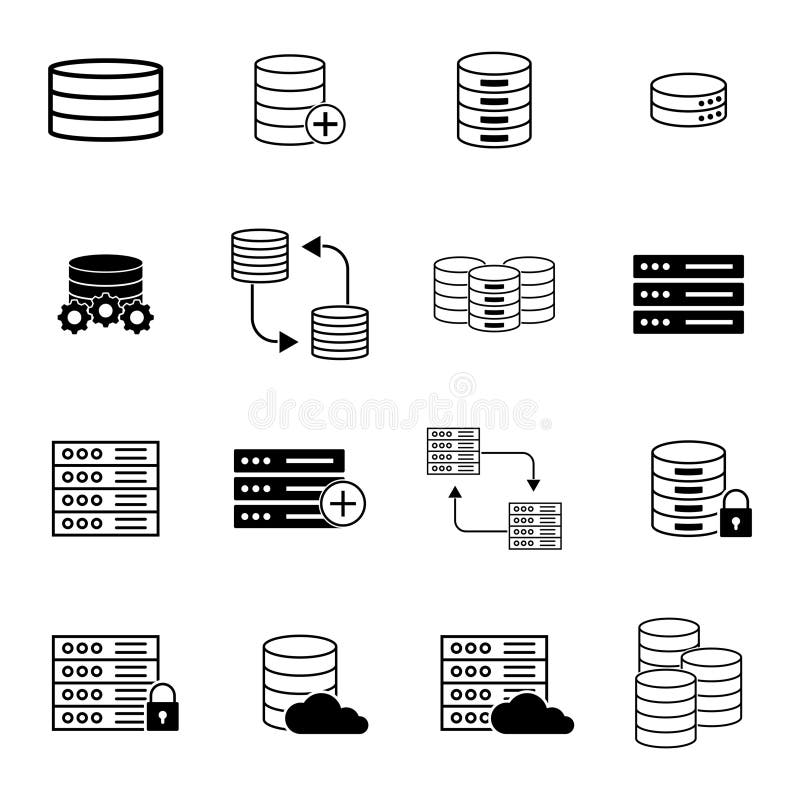 Database icon vector stock vector. Illustration of drive - 291567792
