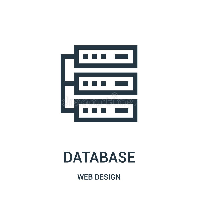 Database Icon Vector From Web Design And Programming Collection Thin