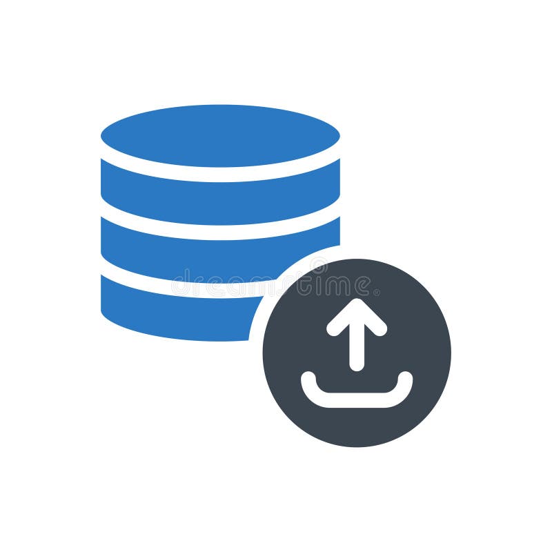 Database Vector Double Colour Icon Stock Vector - Illustration of flat ...