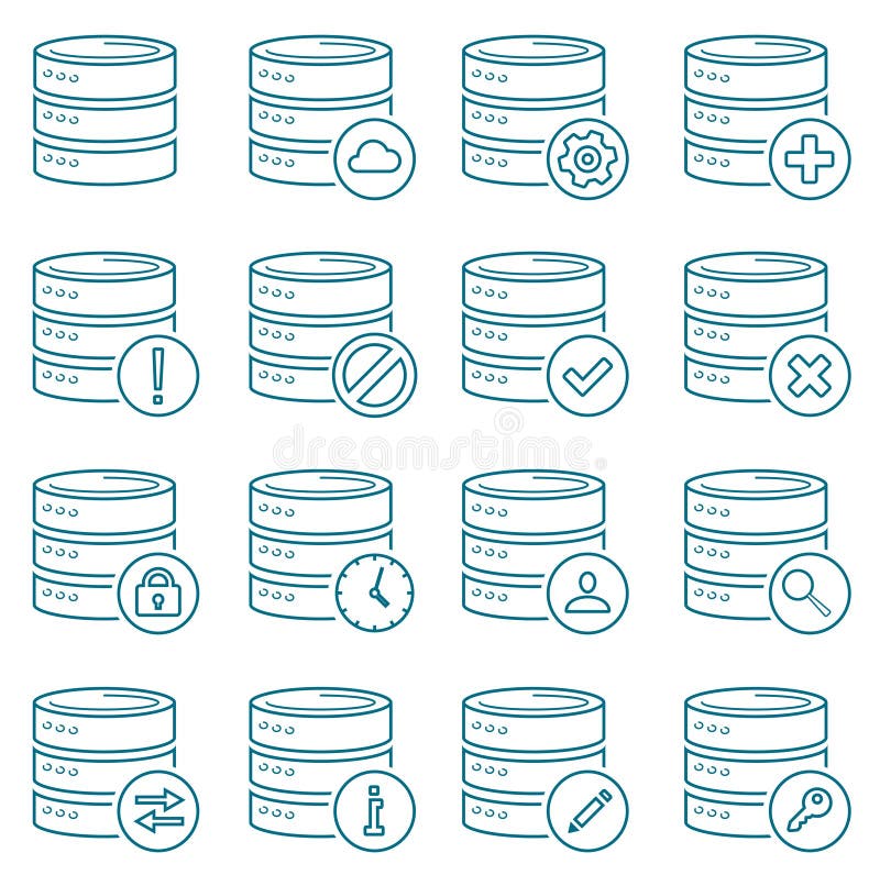 Database Verify Icon Stock Illustrations – 228 Database Verify Icon ...