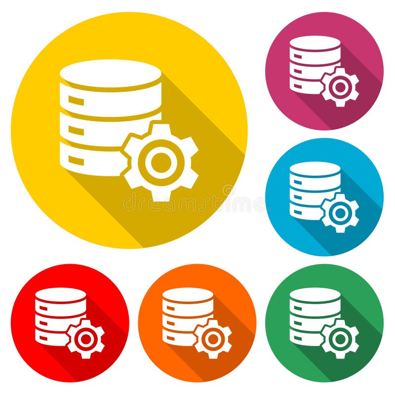 Database Icons - Illustration Stock Vector - Illustration of cyberspace ...