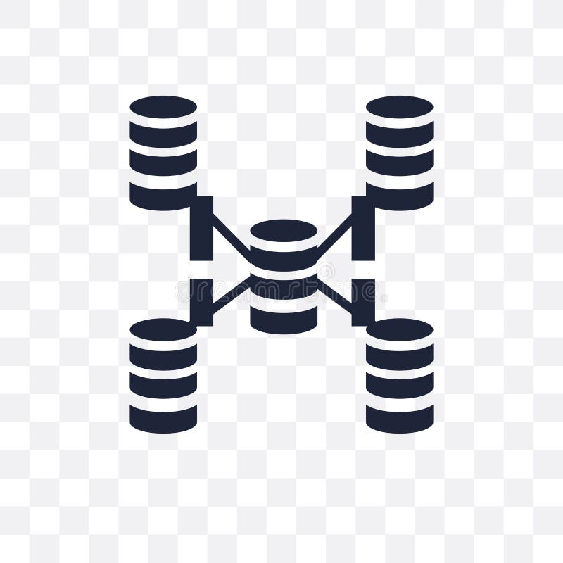 Database Interconnected Icon Vector Sign and Symbol Isolated on White ... Database Interconnected Icon Vector Sign and Symbol Isolated on White ...