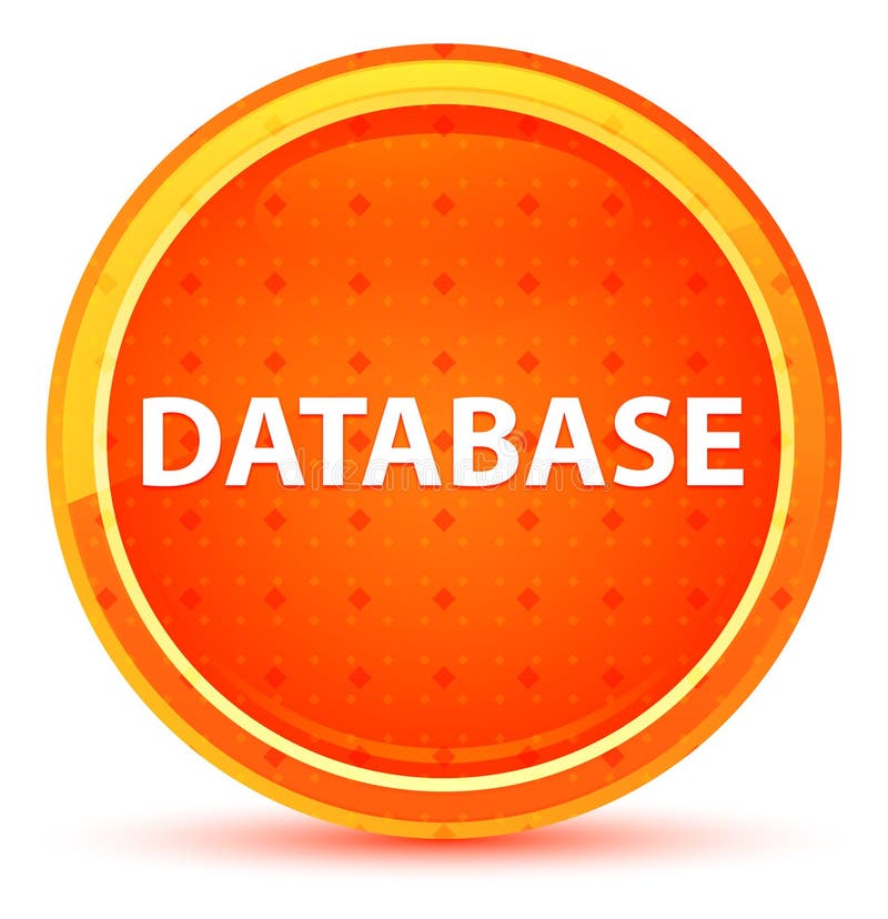 Database Natural Orange Round Button Stock Illustration - Illustration ...