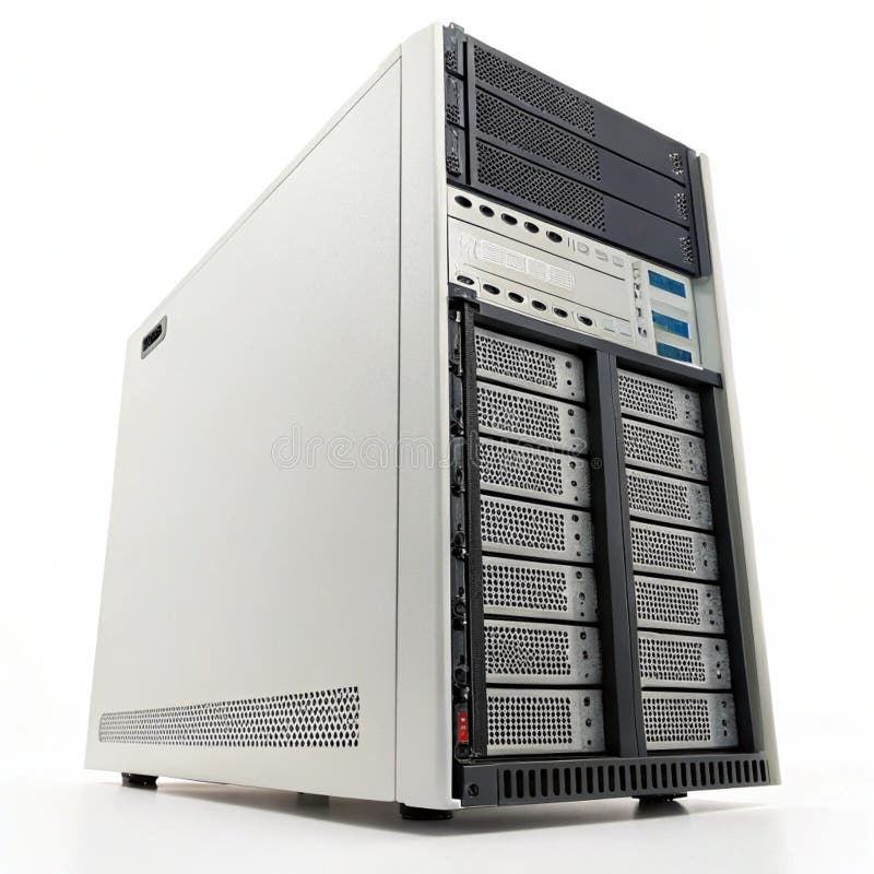 Database Isolated on White Background Stock Illustration - Illustration ...