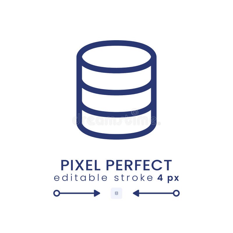 Database Linear Desktop Icon Stock Vector - Illustration of computing, cloud: 268305101