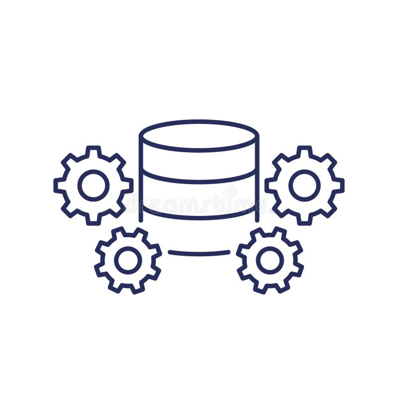 Database Maintenance and Optimization Icon Stock Vector - Illustration of communication ...