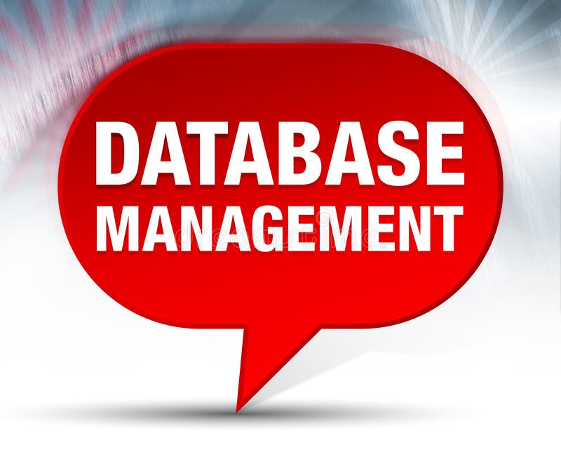 Database Management Red Bubble Background Stock Illustration ...