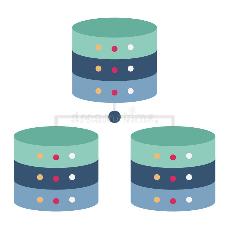 Database Model Flat Vector Icon Which Can Easily Modify or Edit Stock ...