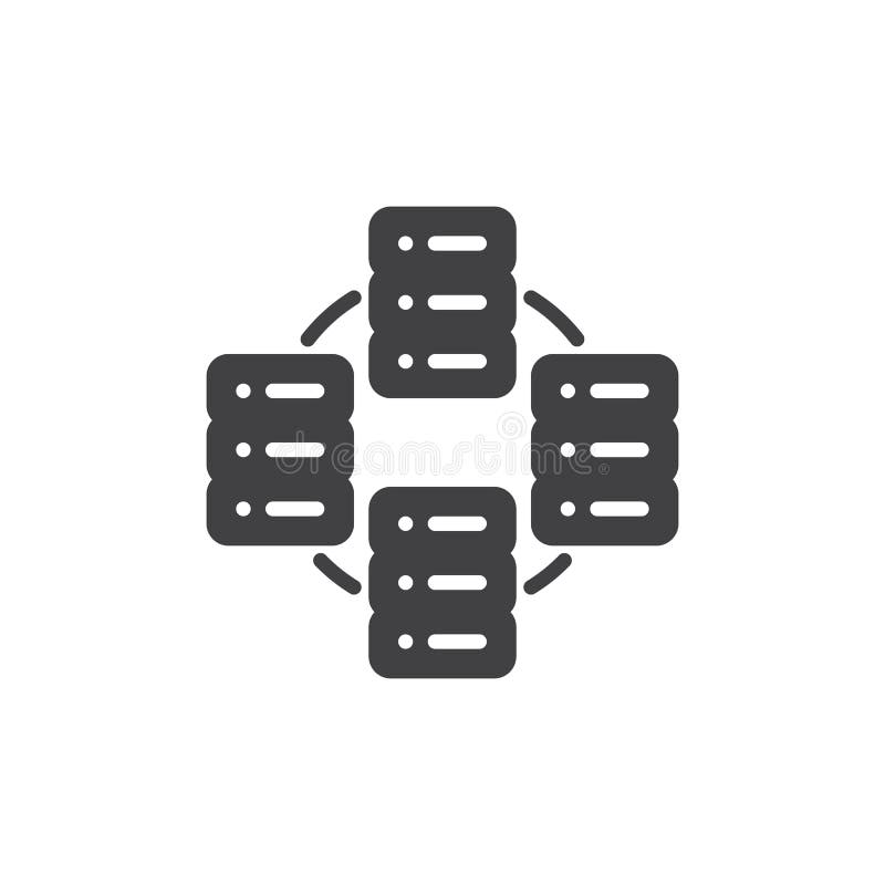 Database Network Connect Vector Icon Stock Vector - Illustration of ...
