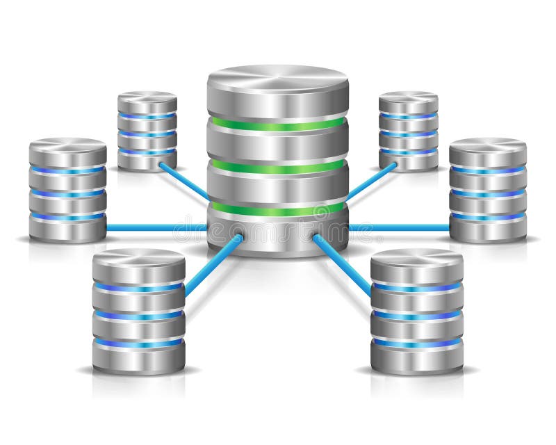 Database Network Stock Vector Illustration Of Connection 70106126