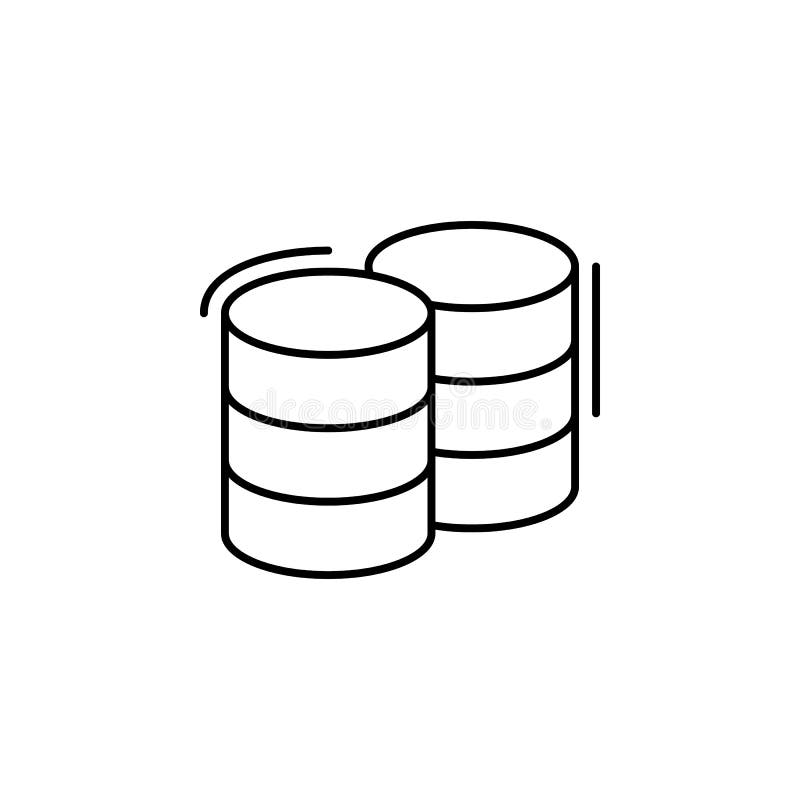 Database Networking Icon Simple Line Outline Vector Elements Of Storage And Cloud Icons For