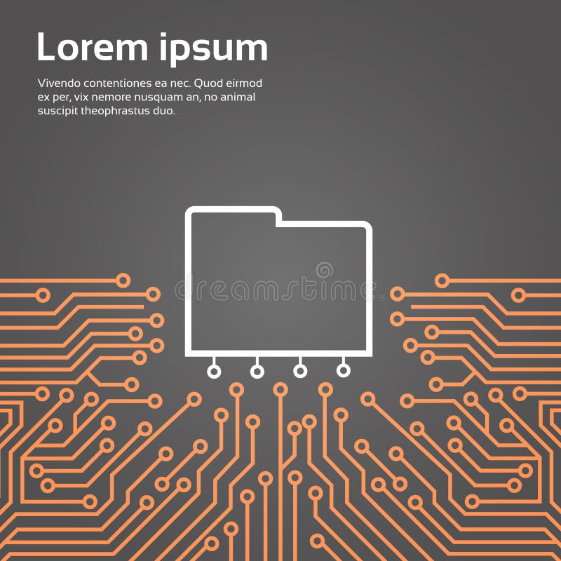 Database Over Computer Chip Moterboard Background Data Center System ...