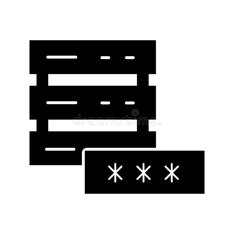 Database Password Vector Icon Which Can Easily Modify or Edit Stock ...