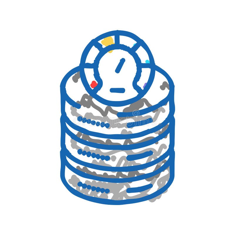 Database Performance Icon Doodle Illustration Stock Illustration ...