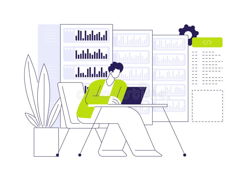 Database Programming Abstract Concept Vector Illustration Stock Illustration Illustration Of