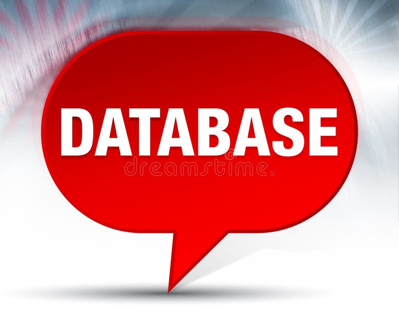 Database Red Bubble Background Stock Illustration - Illustration of ...