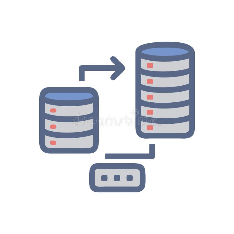 Database Replication Technology Icon Stock Vector - Illustration of ...
