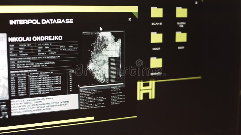 Database Scan of Personal Information for Identity Check Stock Video ...