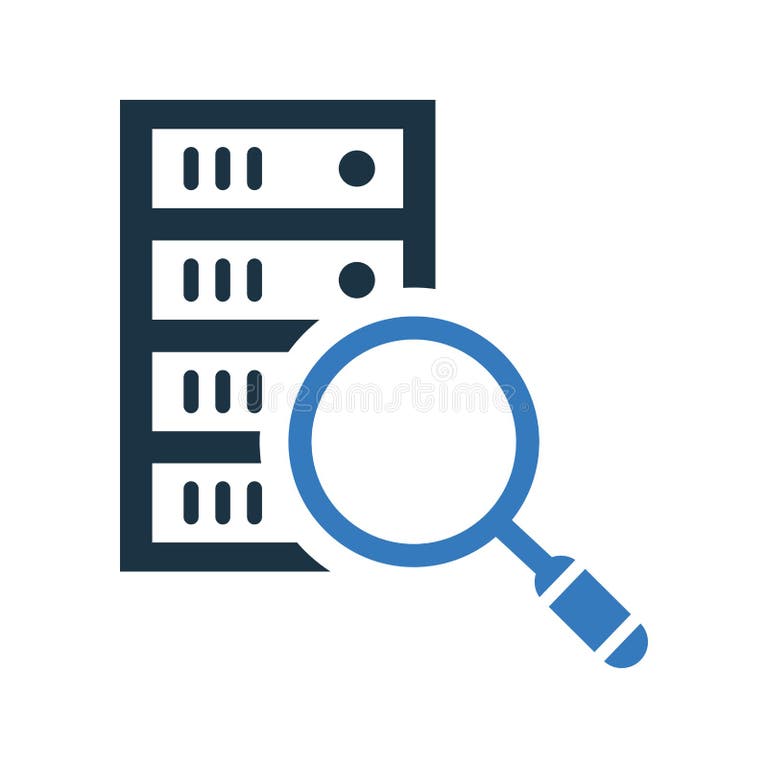 Database, Search Icon. Simple Vector Design Stock Vector - Illustration ...