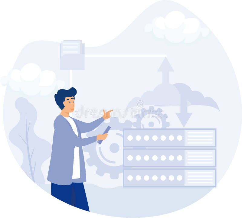 Database Storage Concept, Programming Language, Data Science Tools, Stock Vector - Illustration ...