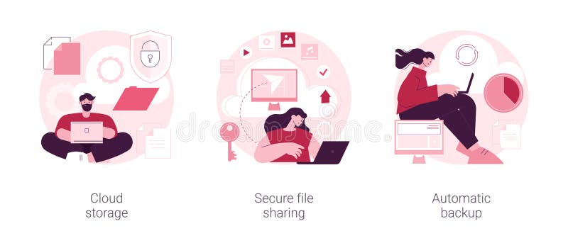 Database Security Abstract Concept Vector Illustrations Stock Vector Illustration Of Secure